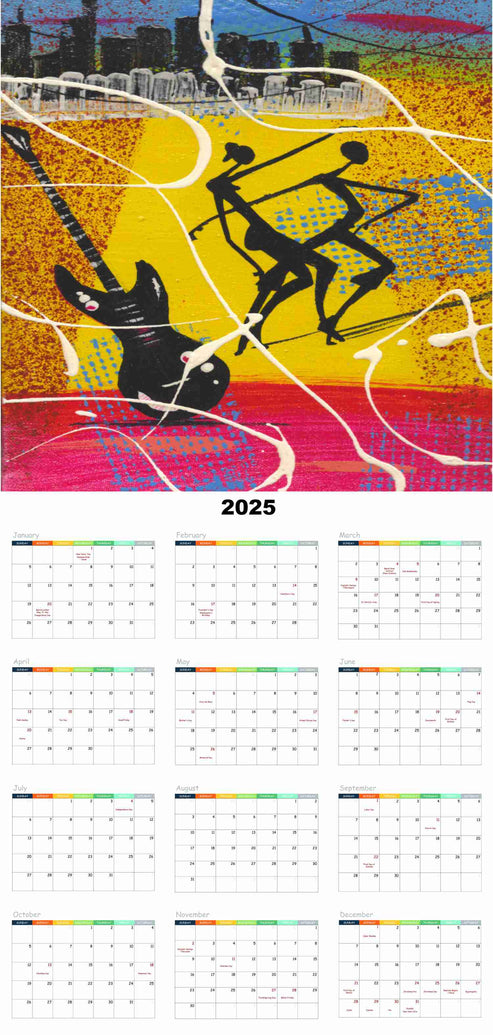 Cuban Guitar| 2025 Poster Wall Calendar | DobsonProducts.com