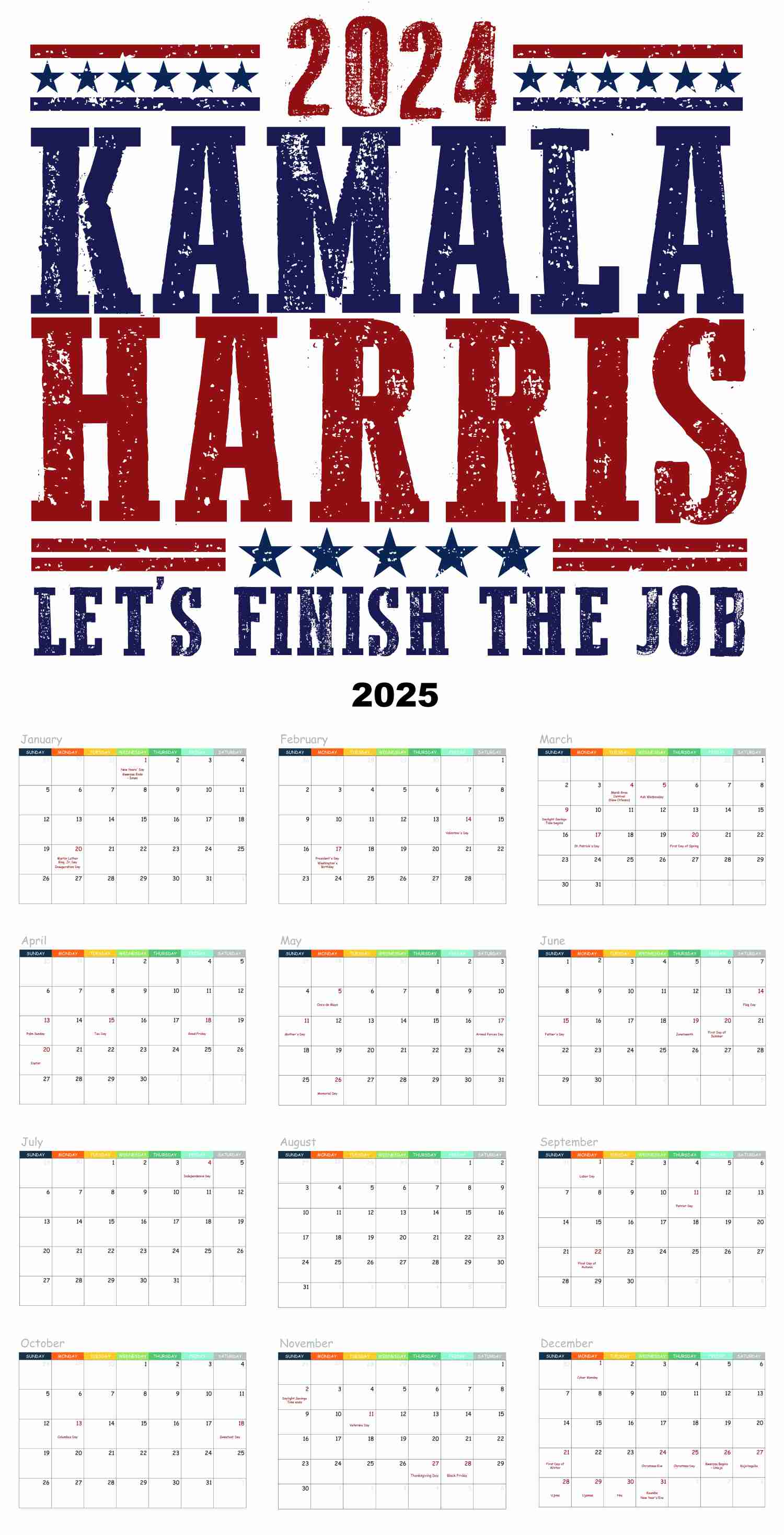 Let's Finish the Job II | 2025 Wall Poster Calendar | DobsonProducts.com