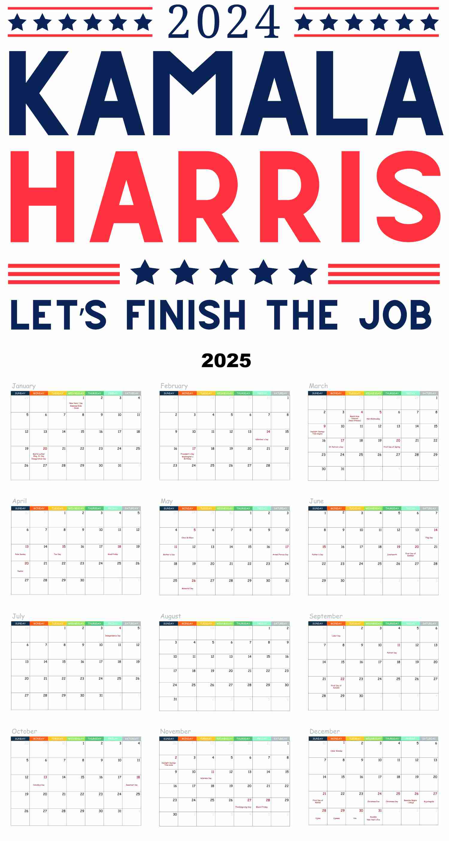 Let's Finish the Job | 2025 Wall Poster Calendar | DobsonProducts.com